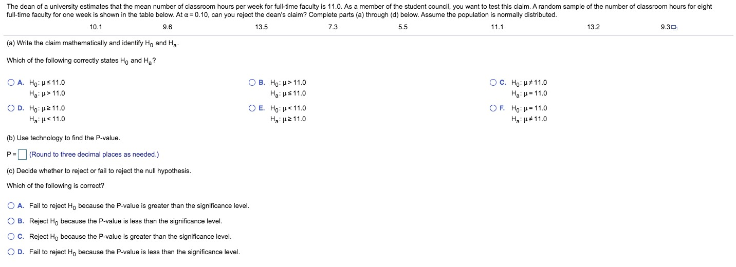 Solved Part D: Interpret the decision in the context of the | Chegg.com