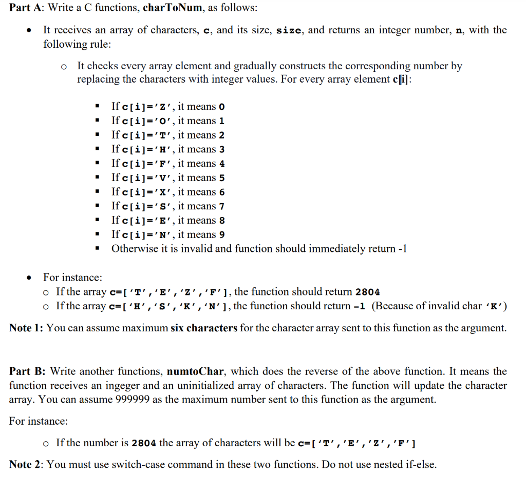 Solved Part C Write A C Progam In Which • Prompt The User 