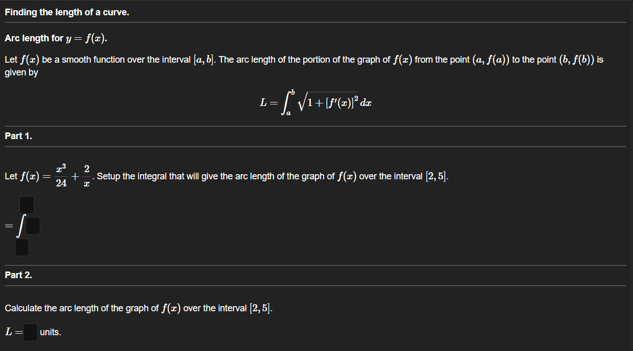Solved Arc length for y=f(x). Let f(x) be a smooth function | Chegg.com