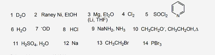 Solved Enter the #’s of the reagent(s) in the proper | Chegg.com