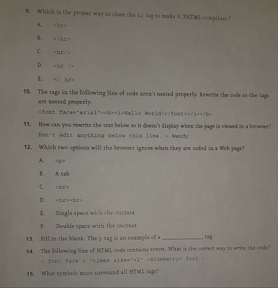 Solved 2. Which i the popet wyto de ake i XIT o A. C. | Chegg.com