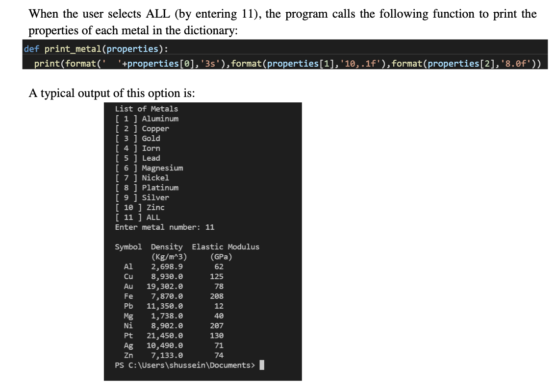 Solved 2) The value of each key in the following metals | Chegg.com
