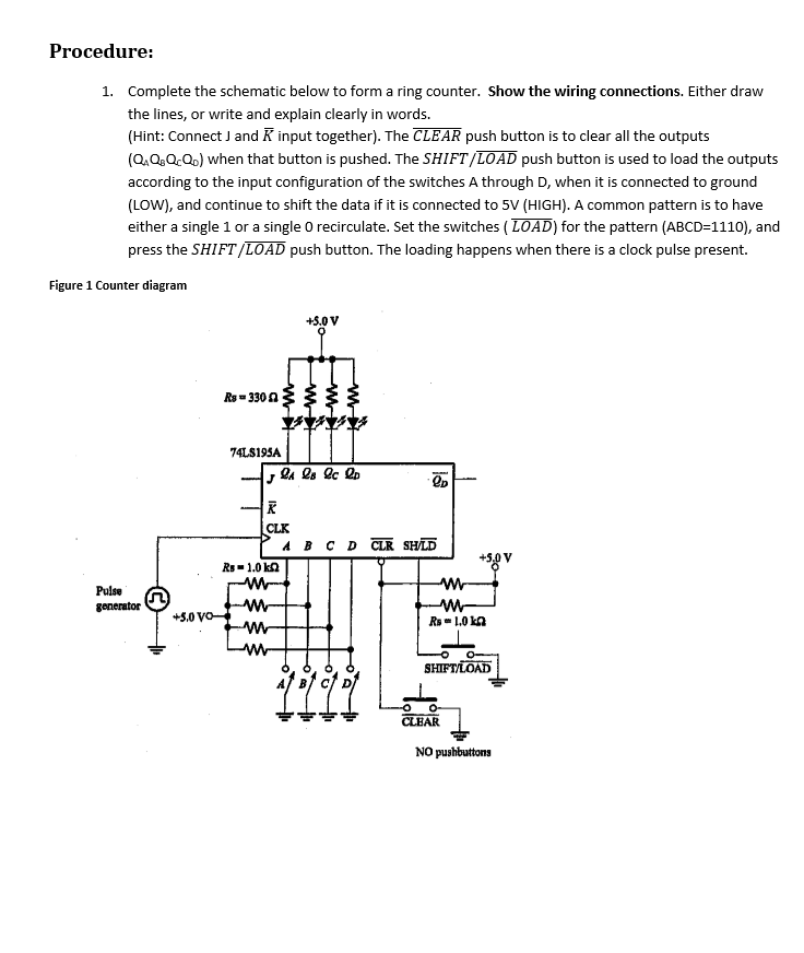Solved Procedure: 1. Complete the schematic below to form a | Chegg.com