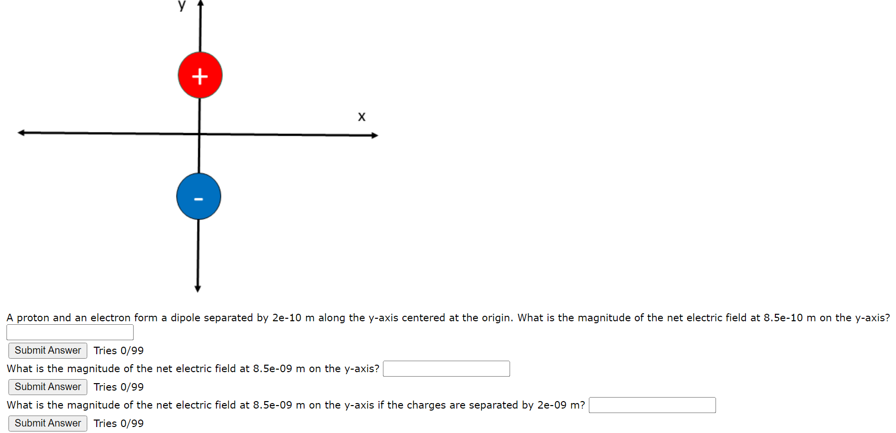 Solved A Proton And An Electron Form A Dipole Separated By