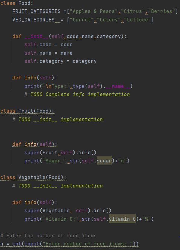 Solved The diet.py program (attached) creates a dictionary | Chegg.com