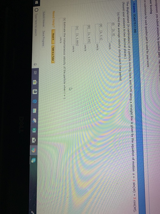 Solved of a particle moving back and forth along a straight | Chegg.com