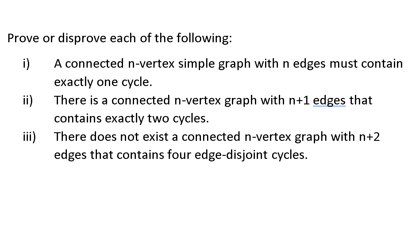 Solved Prove or disprove each of the following: i) ii) A | Chegg.com