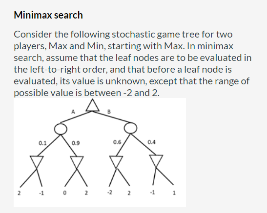 Solved a)Give the expectiminimax values of all internal | Chegg.com