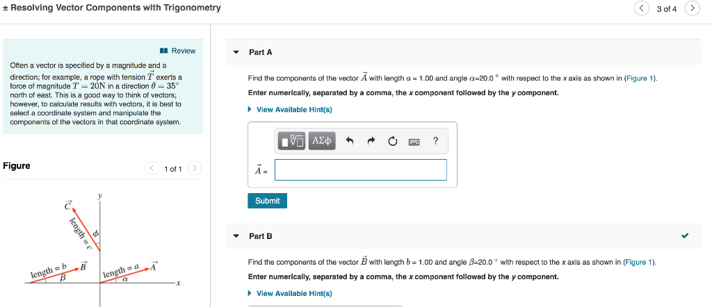 Solved Resolving Vector Components with Trigonometry 3 of 4 | Chegg.com