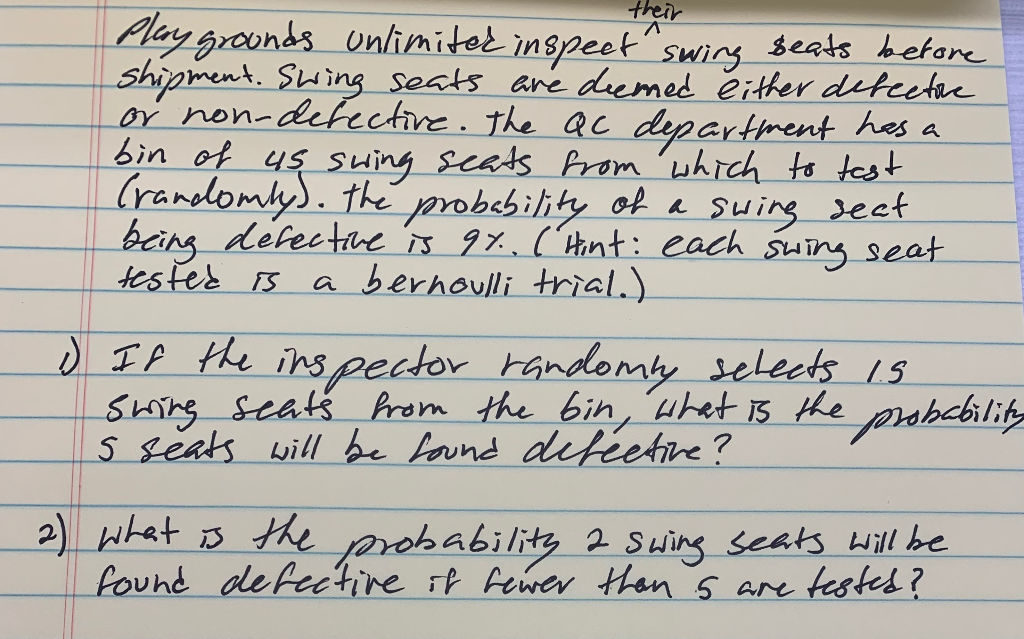 Solved their Play groonds unlimitel inspect"swirs seats | Chegg.com