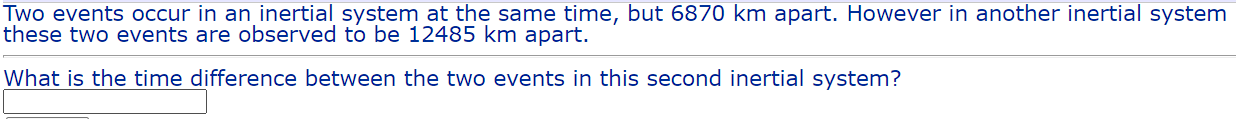 Solved Two events occur in an inertial system at the same | Chegg.com
