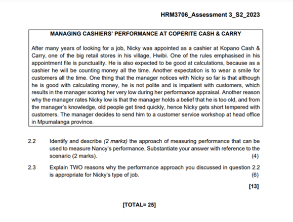 Solved MANAGING CASHIERS' PERFORMANCE AT COPERITE CASH \\& | Chegg.com