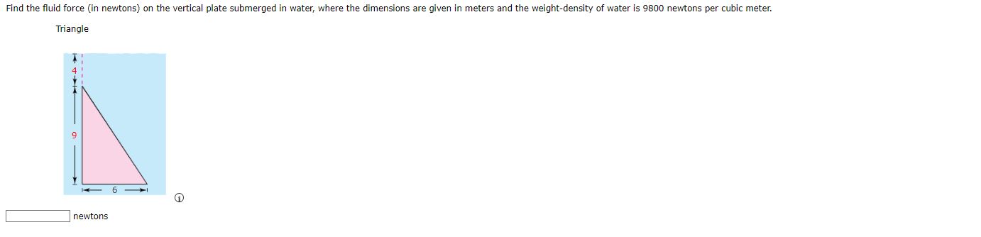 Solved Find the fluid force (in newtons) ﻿on the vertical | Chegg.com