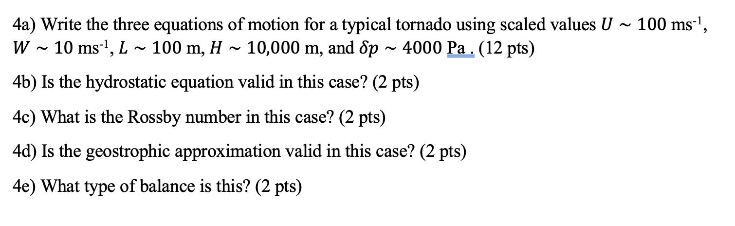 Solved 4a) Write the three equations of motion for a typical | Chegg.com