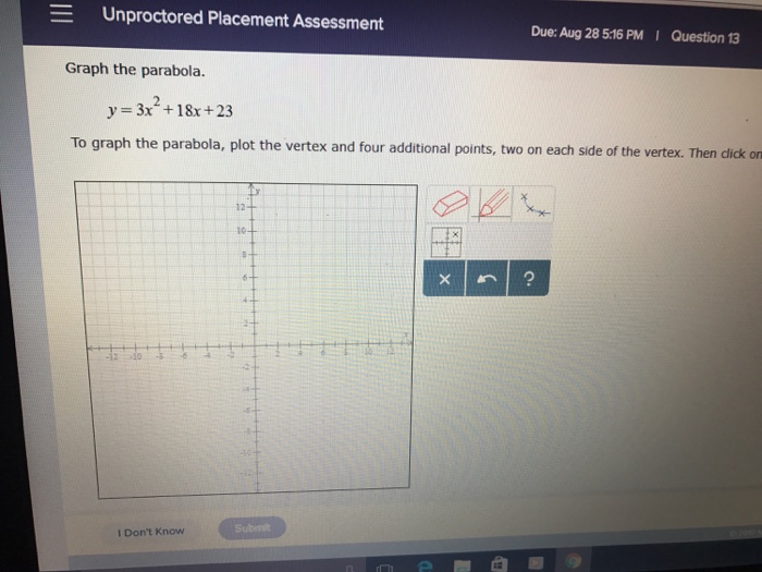 Solved Graph the parabola. Y = 3x^2 + 18x + 23 To graph | Chegg.com