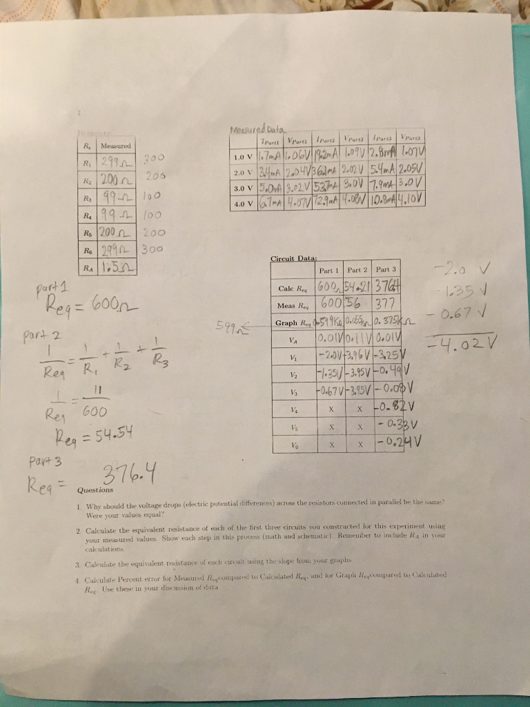 Solved Calculate the equivalent resistance of each of the | Chegg.com
