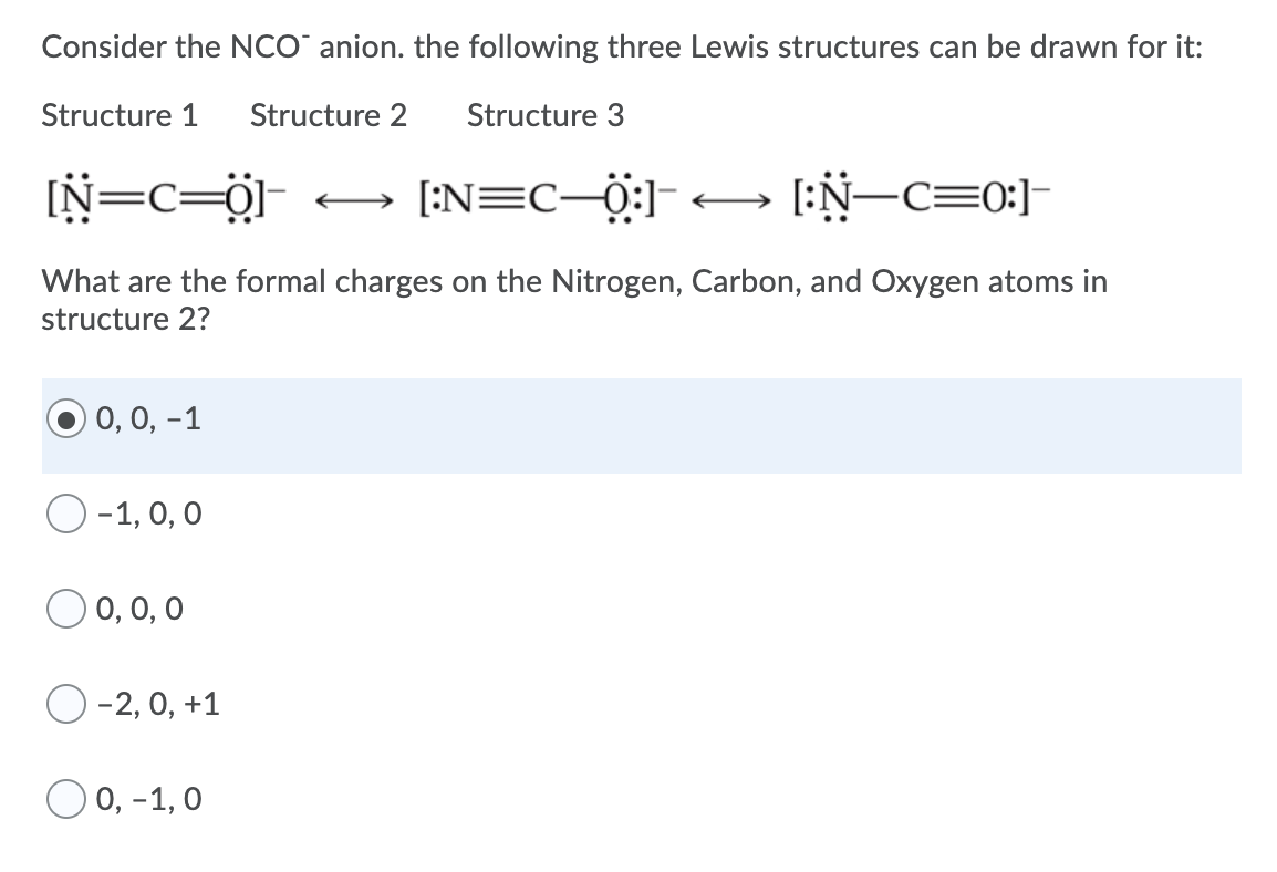 Nco Lewis Structure