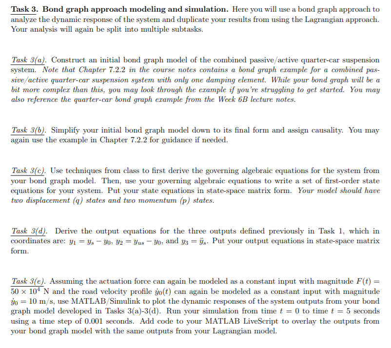 Car body yst ms Suspension Actuator bs www (F(t) Yust | Chegg.com