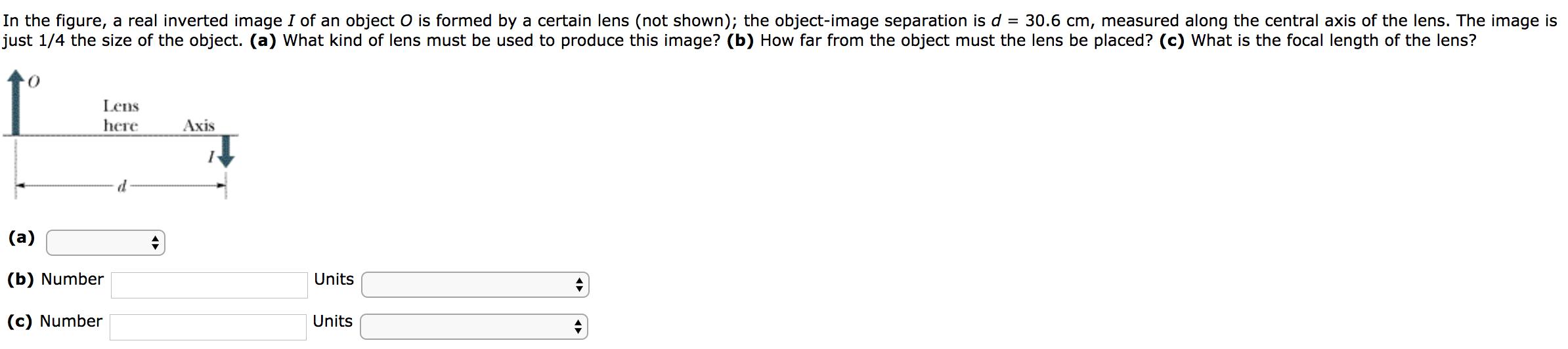 Solved In the figure, a real inverted image I of an object O | Chegg.com