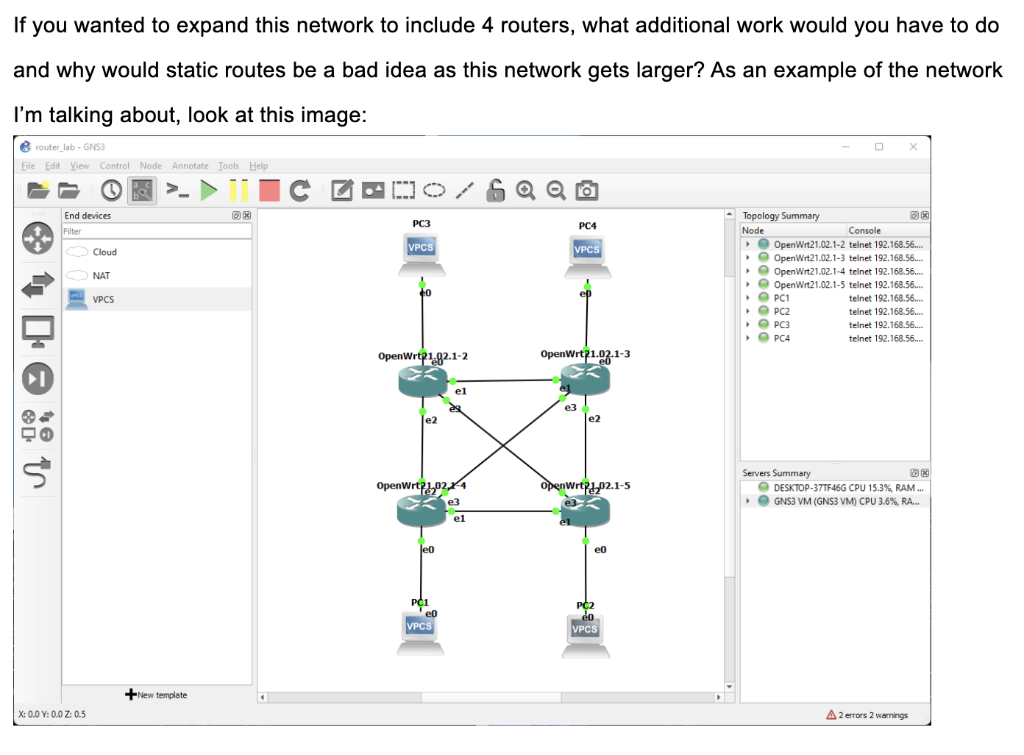 Solved If you wanted to expand this network to include 4 | Chegg.com