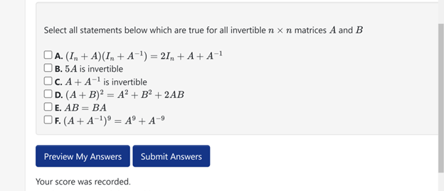 Solved Select all statements below which are true for all | Chegg.com