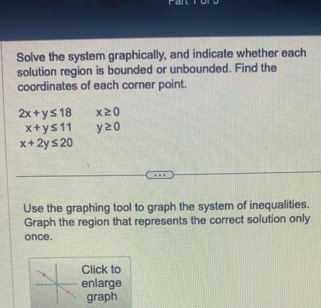 Solved Solve the system graphically, and indicate whether | Chegg.com