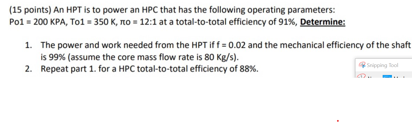Solved (15 points) An HPT is to power an HPC that has the | Chegg.com