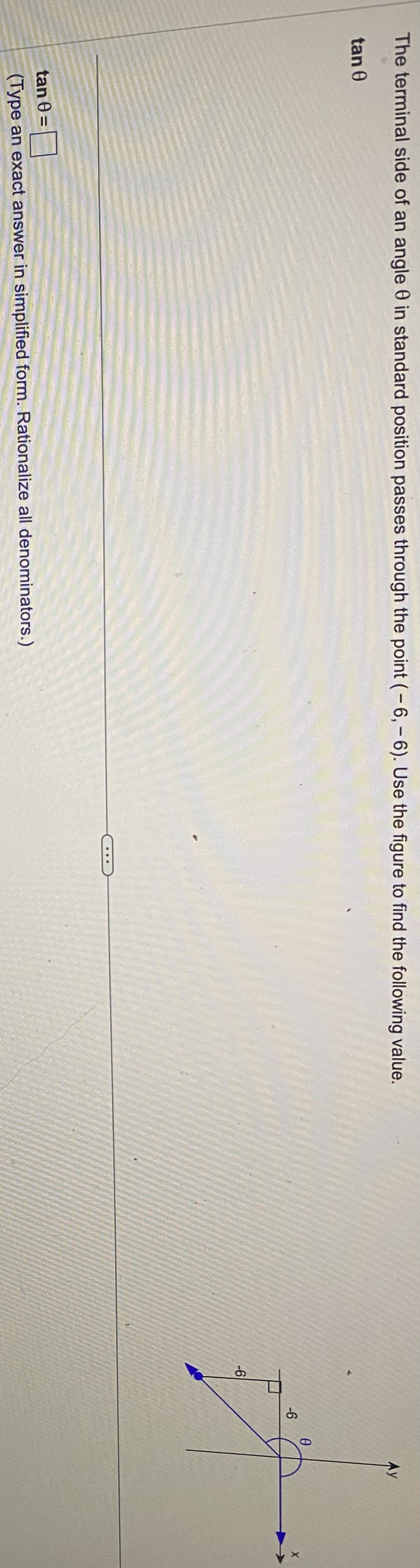 Solved The terminal side of an angle θ in standard position | Chegg.com