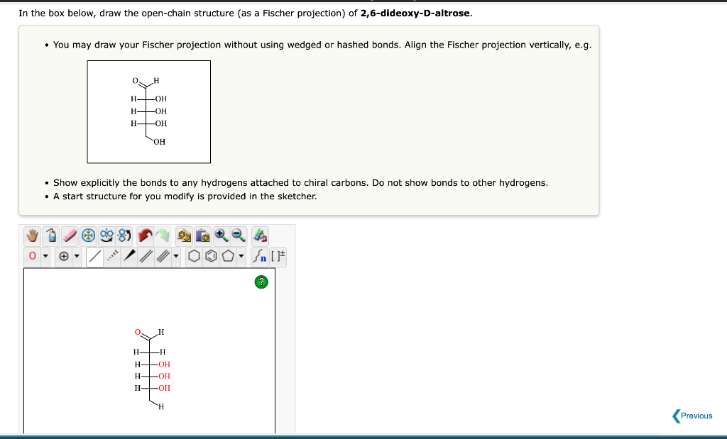 Solved In the box below, draw the open-chain structure (as a | Chegg.com