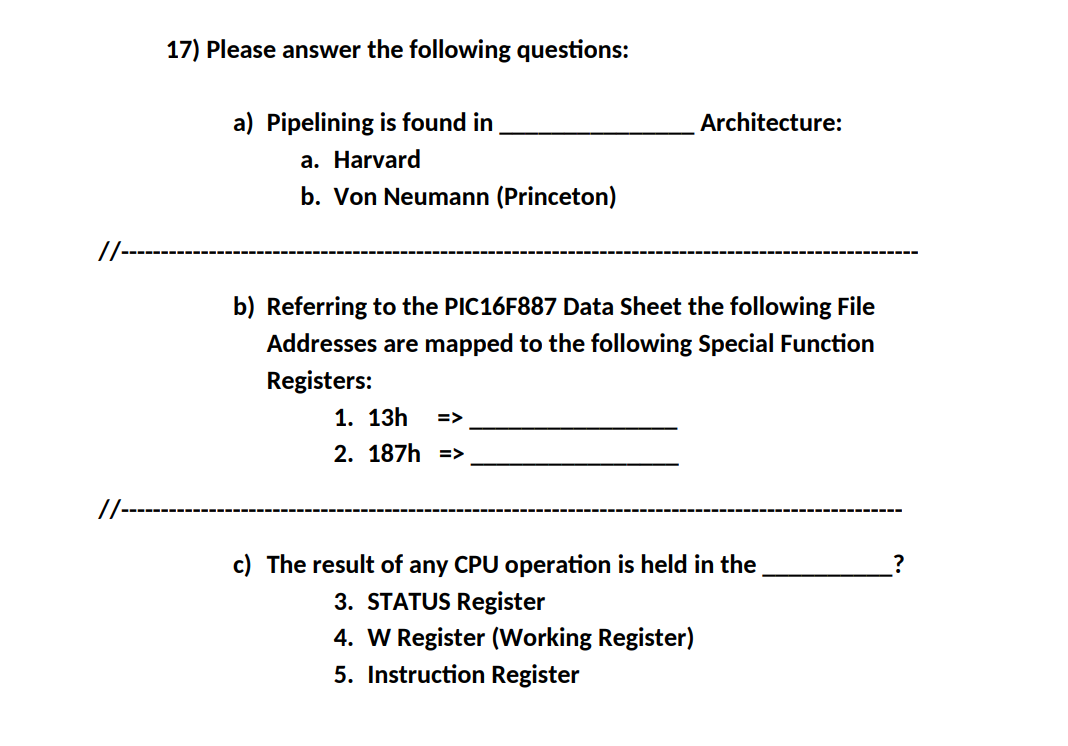 Solved 17) Please answer the following questions: a) | Chegg.com