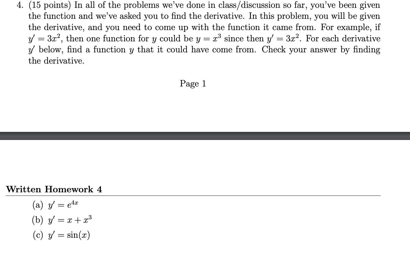 Solved 4. (15 points) In all of the problems we've done in | Chegg.com