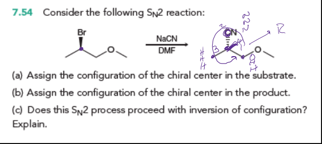 Solved 7.54 Consider the following Sn2 reaction: 322 Br R | Chegg.com