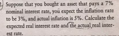 Solved Suppose that you bought an asset that pays a | Chegg.com