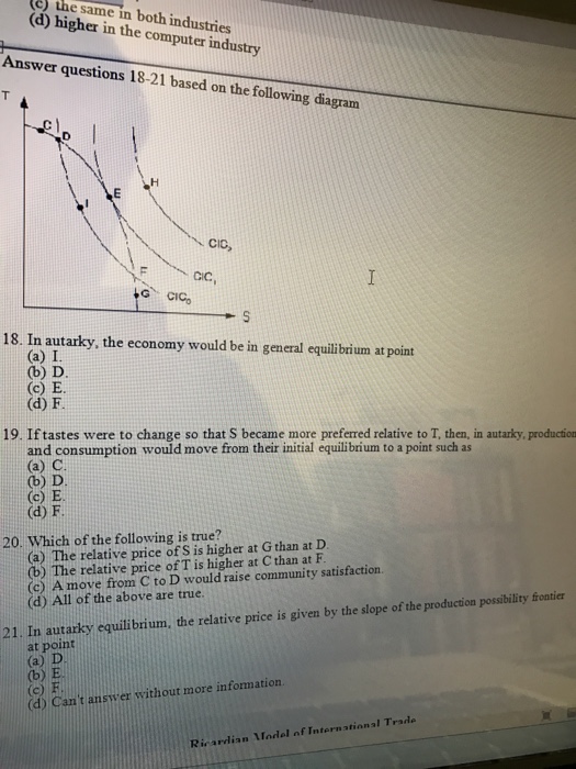 Solved In autarky, the economy would be in general | Chegg.com