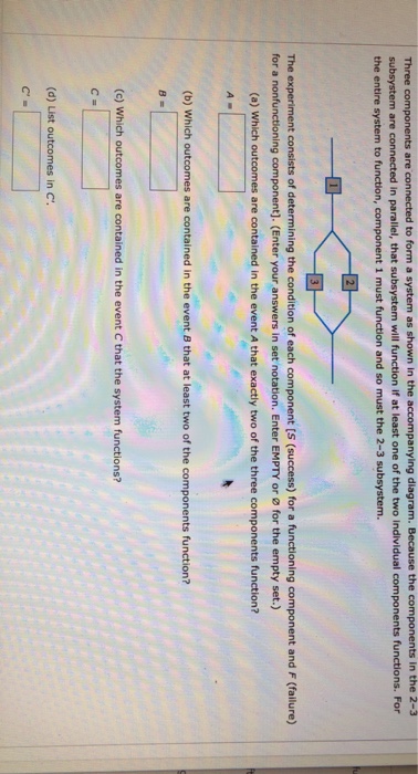 Solved Three subsystem are connected in parallel, that | Chegg.com
