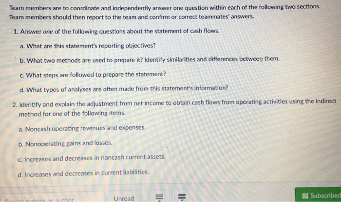 Solved Team members are to coordinate and independently | Chegg.com