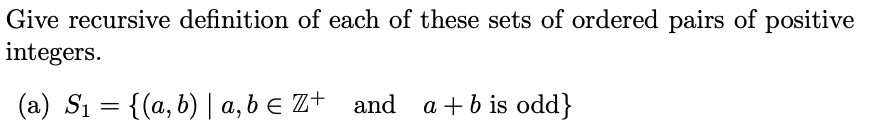 Solved Give recursive definition of each of these sets of | Chegg.com