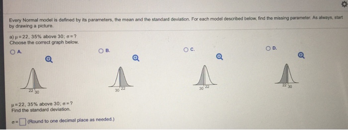 Solved Every Normal model is defined by its parameters, the | Chegg.com
