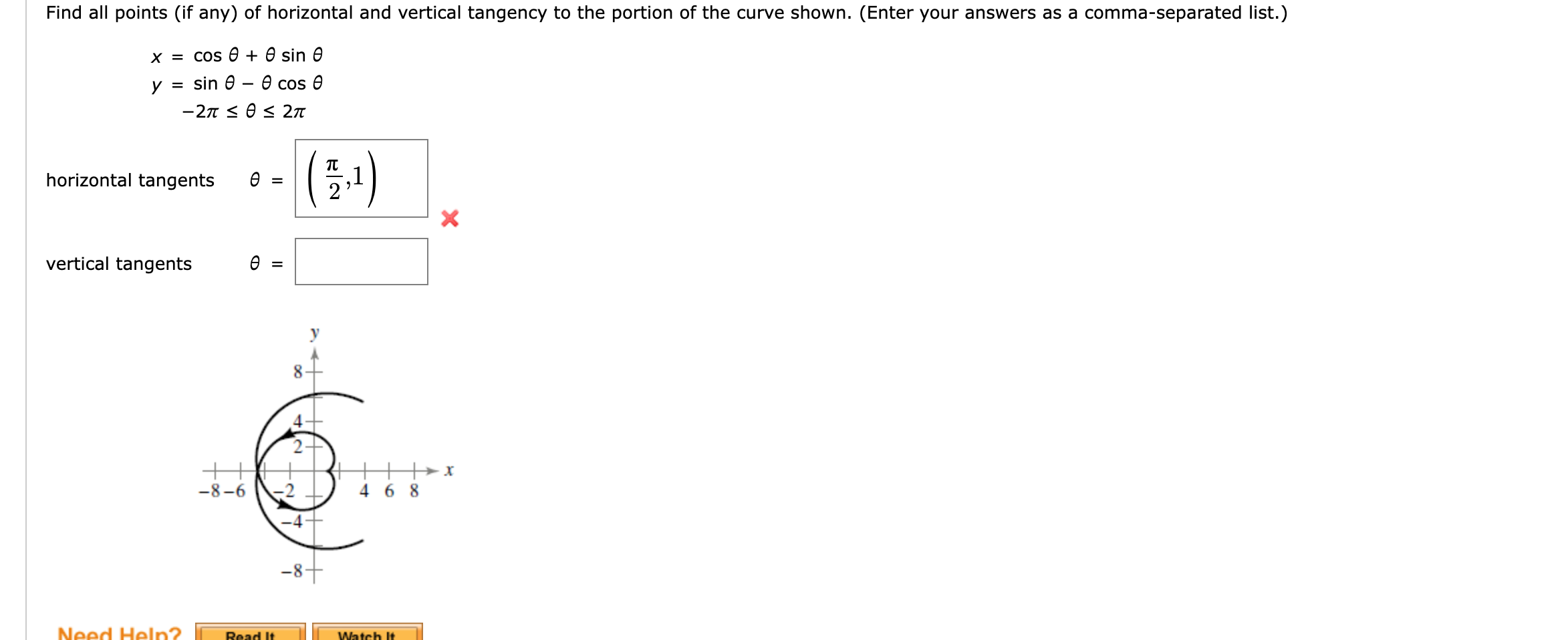 Solved Find all points (if any) ﻿of horizontal and vertical | Chegg.com