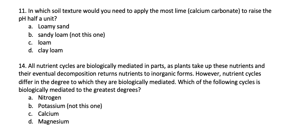 Solved for 11, B is not the right answer. For 14, B is not | Chegg.com