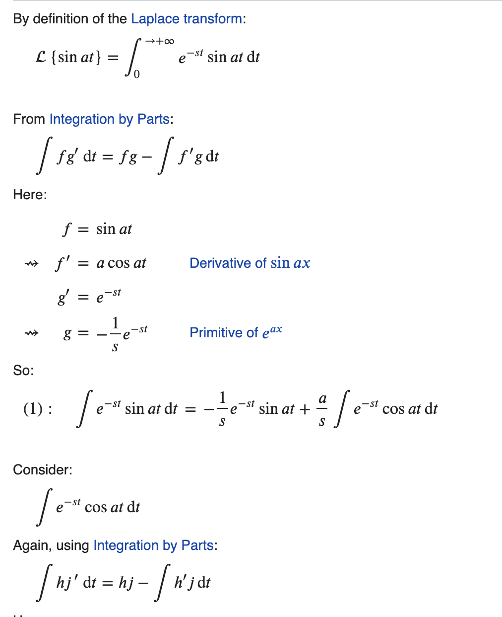 Solved By definition of the Laplace transform: {{sin at} = . | Chegg.com
