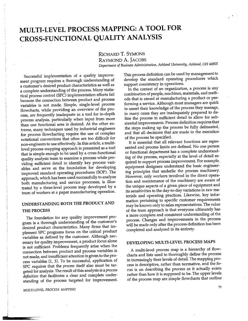 Identify an area of your company (or of a company you | Chegg.com