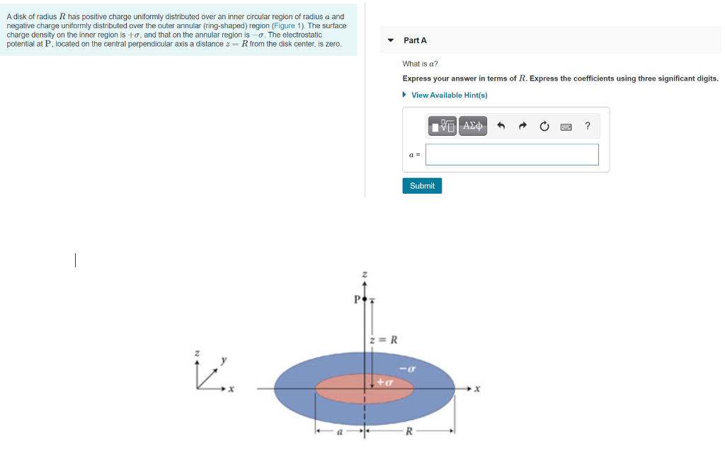 Solved A disk of radius R has positive charge uniformly | Chegg.com