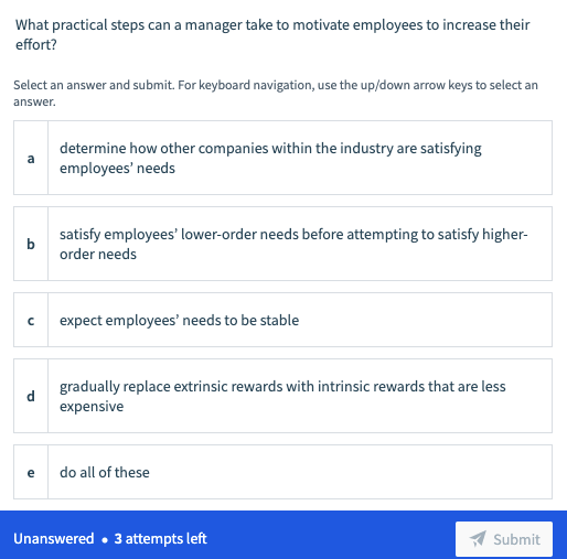 Solved What practical steps can a manager take to motivate | Chegg.com