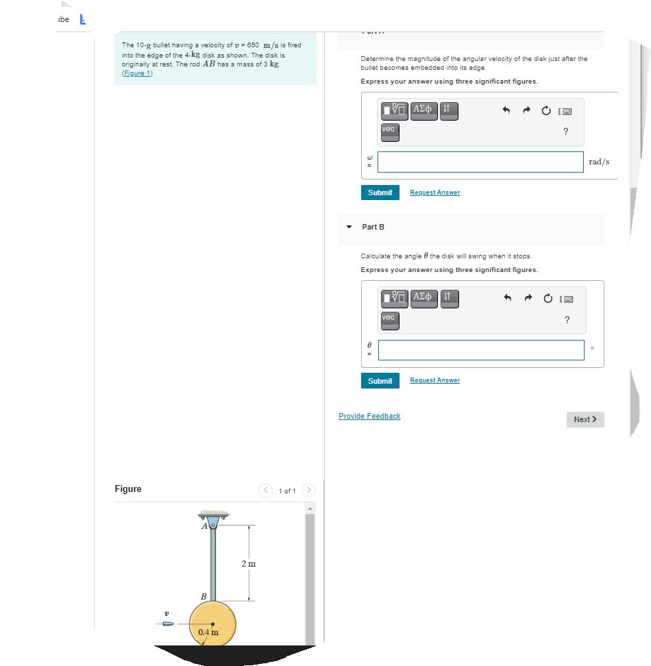 Solved The 10-g ﻿bullet having a velocity of v=650ms ﻿is | Chegg.com