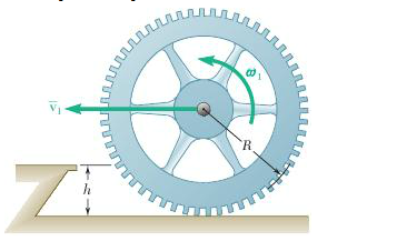 Solved The gear shown has a radius R=150mm and a radius of | Chegg.com