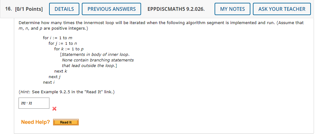 Solved Determine how many times the innermost loop will be | Chegg.com Solved Determine how many times the innermost loop will be | Chegg.com