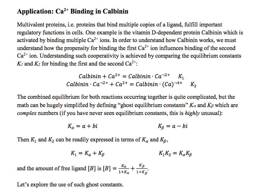 Solved Application: Ca2 Binding in Calbinin Multivalent | Chegg.com