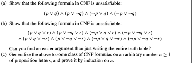 Solved (a) Show that the following formula in CNF is | Chegg.com