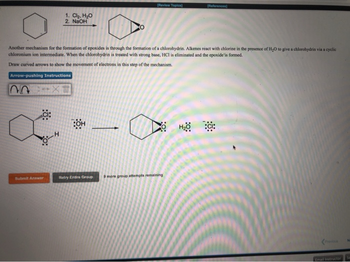 Solved [Revlew Topica) References 1. Cl2, H20 2. NaOH | Chegg.com